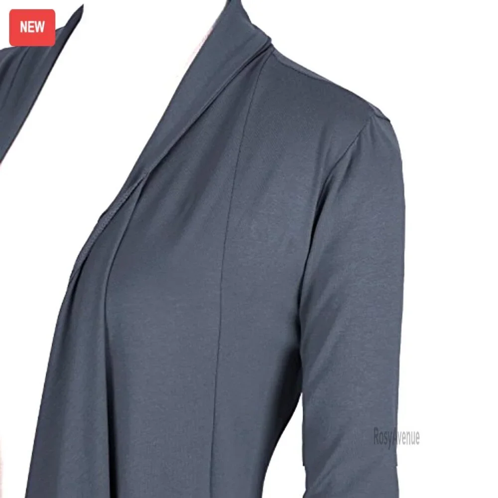 Sweaters | Drape Front Open Cardigan Long Sleeve Irregular Hem ...
